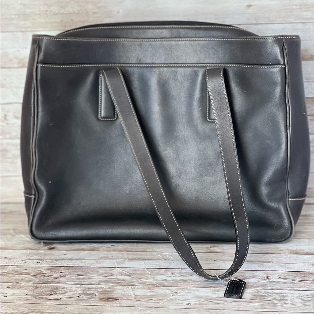 Coach Leather Computer Bag With Straps - Gem